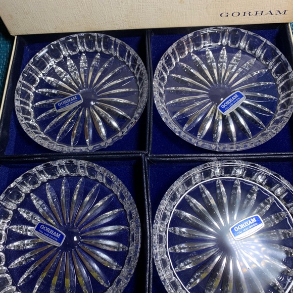 Gorham | Dining | Vintage Gotham Crystal Coasters 4 Marked Full Lead ...